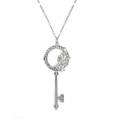 Premium Austrian Crystal Key Necklace-N4044 – Maya J